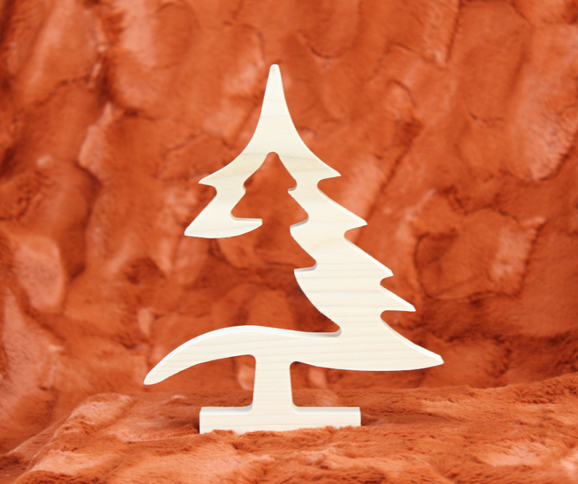Unfinished Wooden Tree, Unfinished Wood Decor, Christmas Crafts – Kemaily